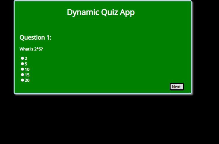 Simple Dynamic Quiz App In Javascript Free Source Code Sourcecodester